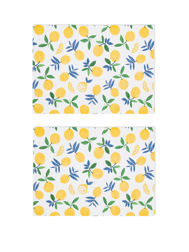 Round cotton tablecloth with lemon print - Coin.it | Coin Ecom