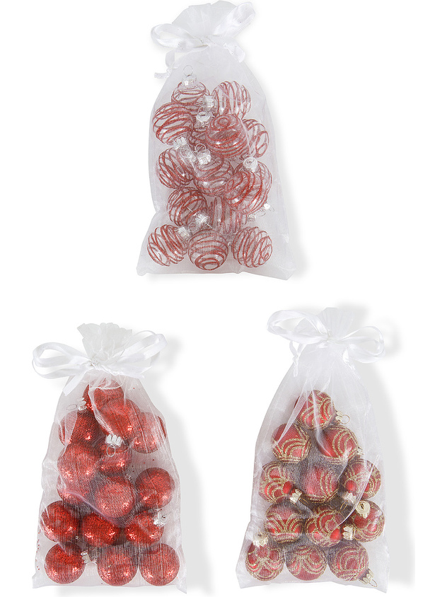 Palline di Natale: eleganti, grandi, in vetro dipinte a mano - Coin